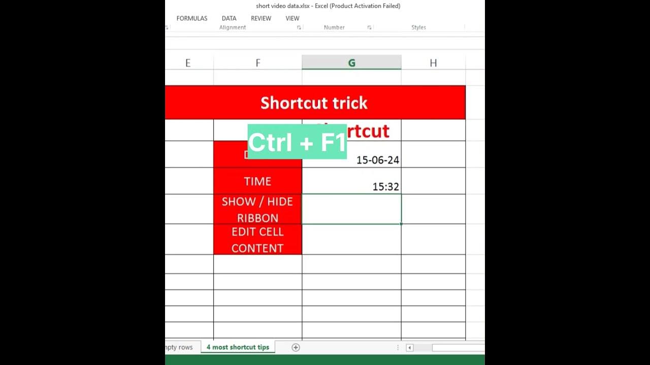 Insert Time & Date by shortcut key in Ms Excel। @uscomputertechnic17 #shorts #excel #omputed ...