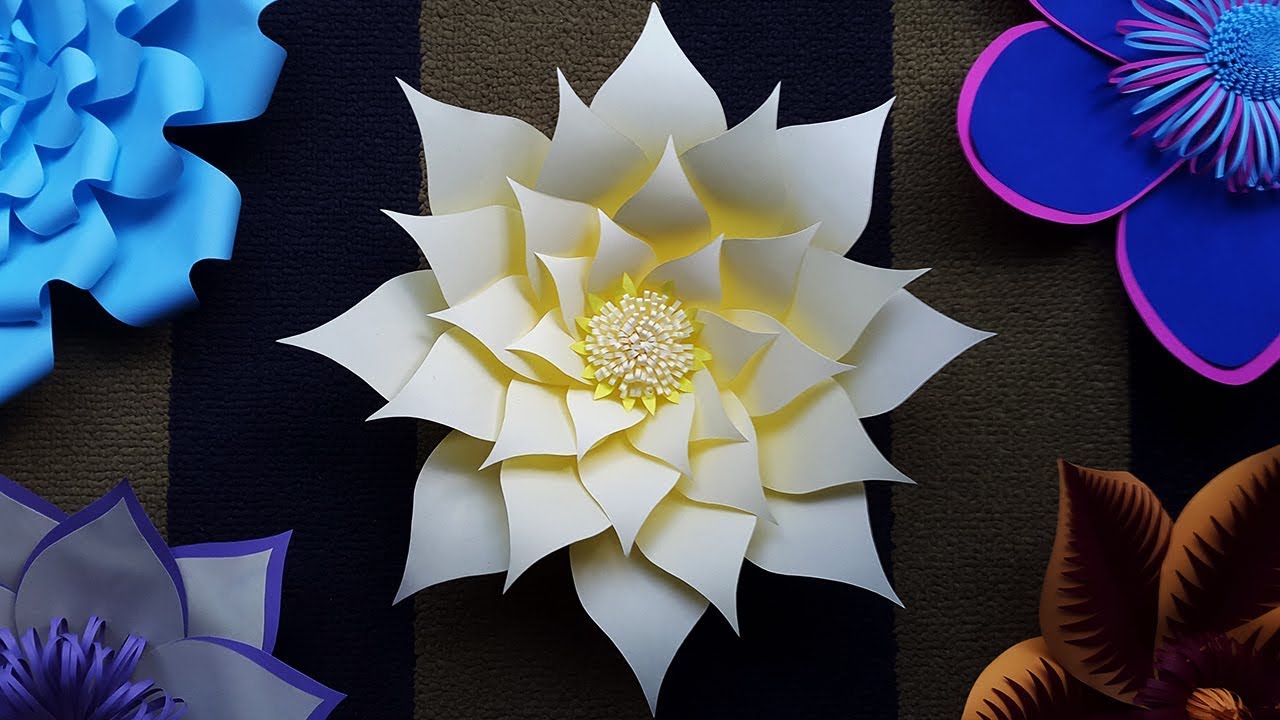 DIY Paper Flower Backdrop Tutorial with Free Template | Wedding Paper ...