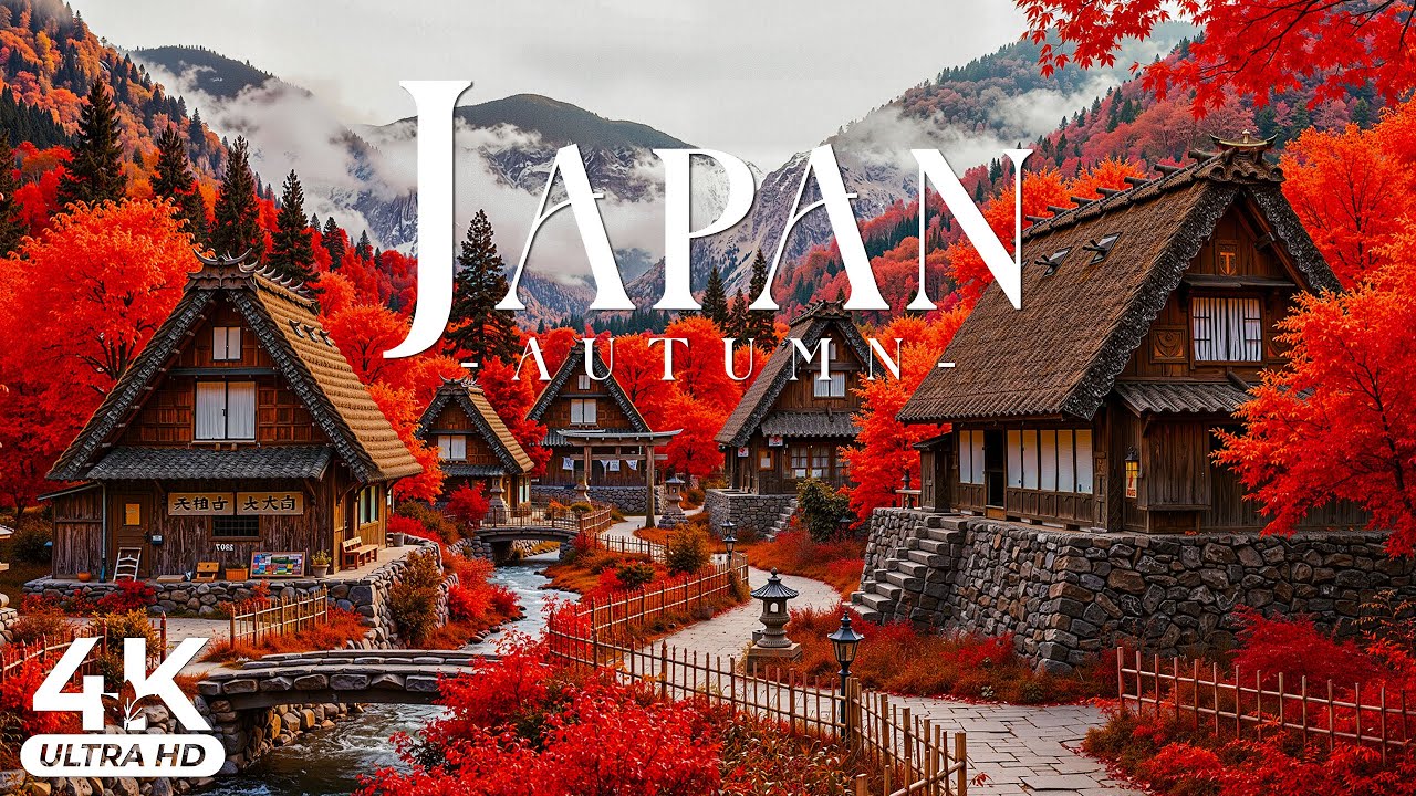 🍂 Autumn of Japan 4K UHD 🍁 Crimson Maples, Zen Gardens & Timeless ...