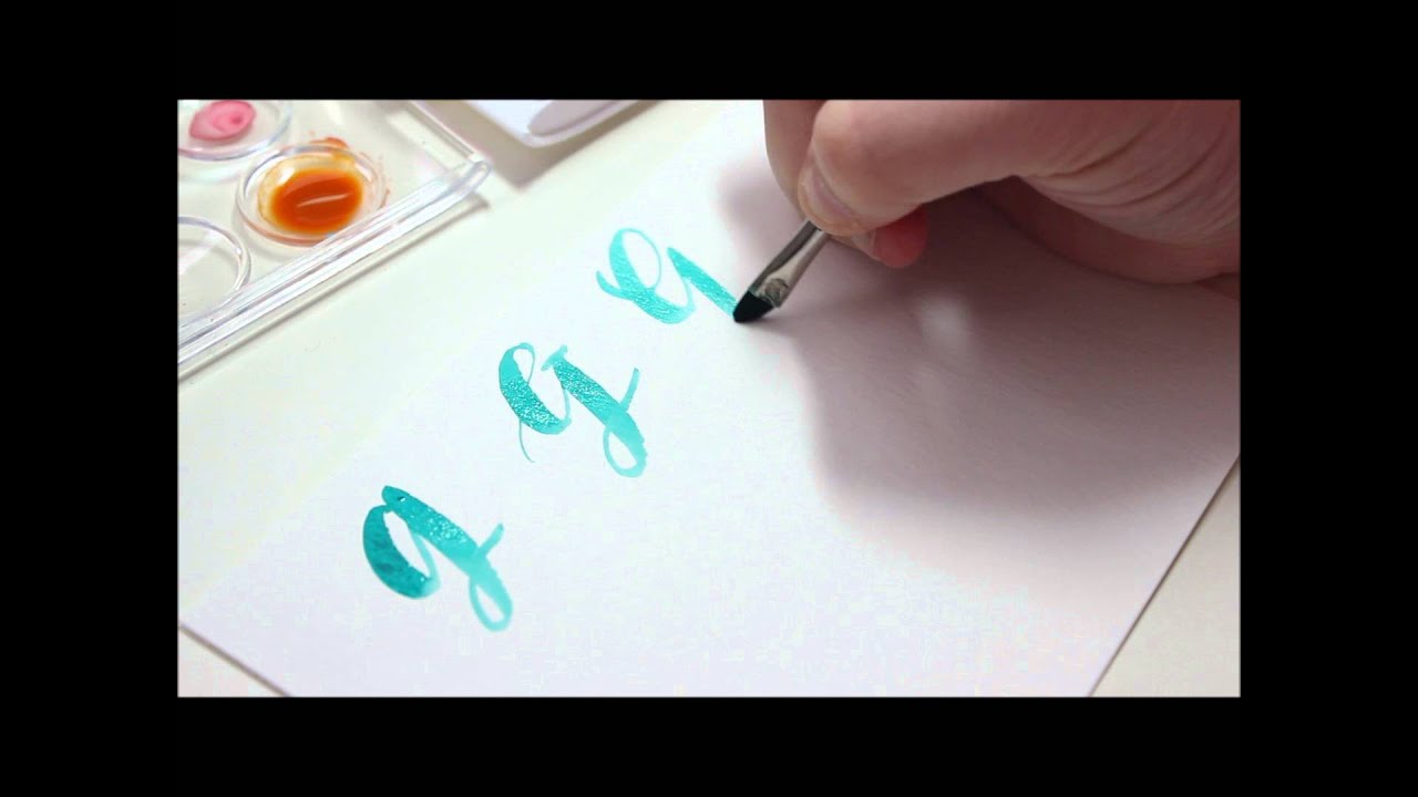 Watercolor Brush Calligraphy | Letter G - YouTube