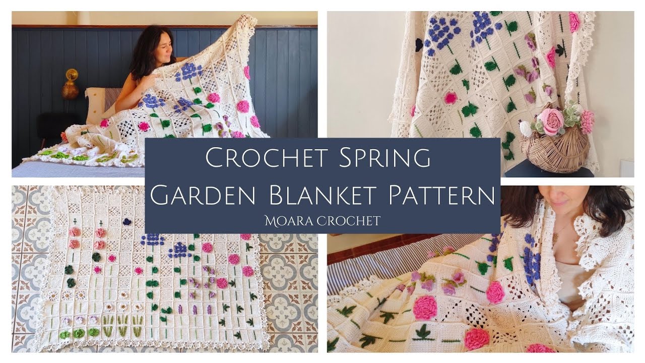 Crochet Blanket Pattern: Cottage Garden - Moara Crochet #crochet # ...