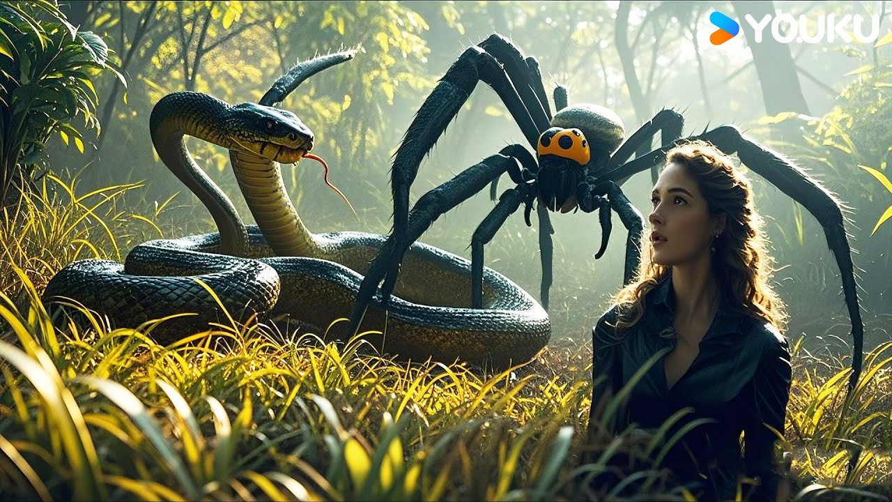 The giant mutant spider and the giant snake are fighting! | Crazy ...