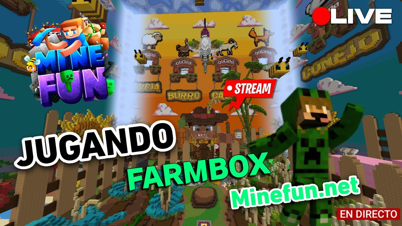 🔴 🅻🅸🆅🅴 🔴 Jugando / FarmBox PvP 🚜 MINEFUN 🐶 MINECRAFT ⛏️ minefun.net - YouTube