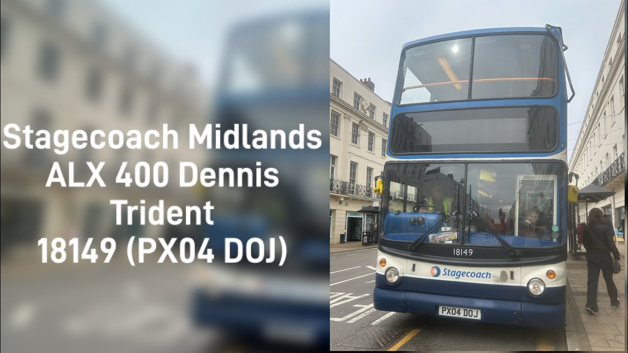 Stagecoach Midlands ALX 400 Dennis Trident 18149 - YouTube