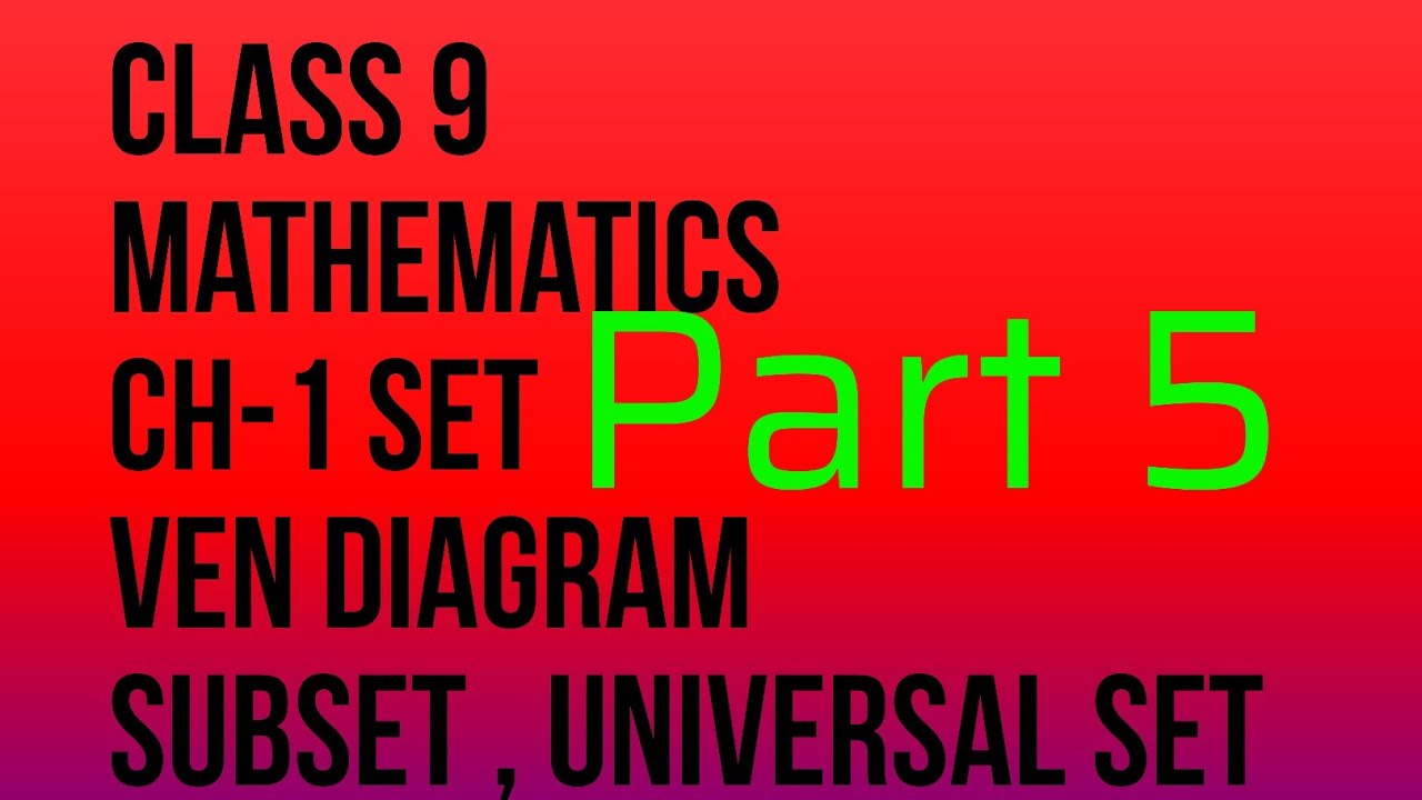 Part 5 Set class 9 Math - YouTube