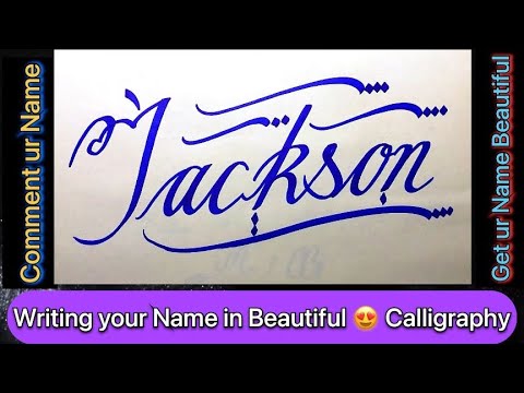 Jackson Name Signature Calligraphy | How to Draw | #mybloopers #asmr # ...