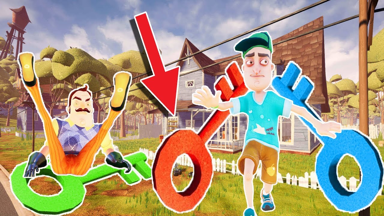 DEV ANAHTARLI EV KÖTÜ KOMŞU 😱 Hello Neighbor - YouTube