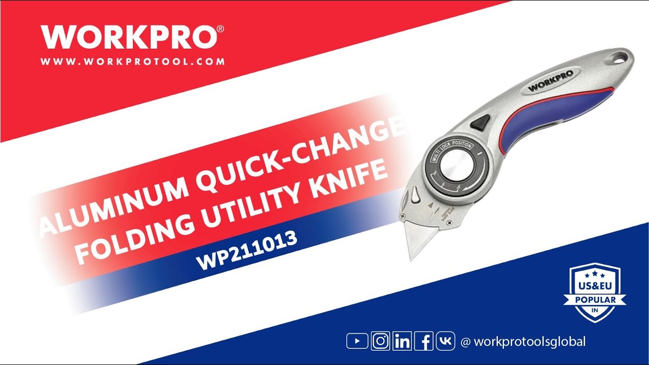 WORKPRO Utility Knife | 3-Position Folding Utility Knife - WP211013 ...