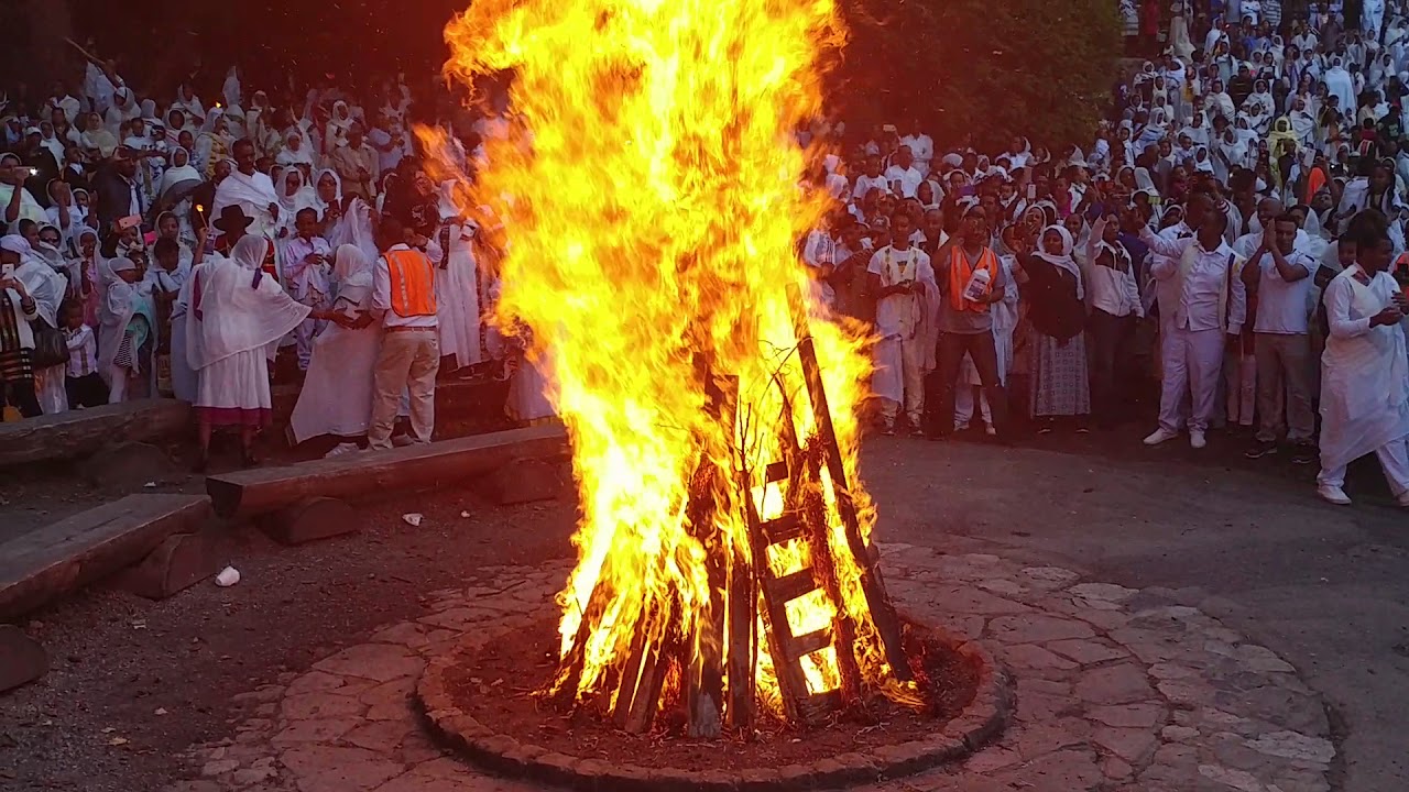 Meskel celebration Spiritual Fathers blessing damera in Seattle - YouTube