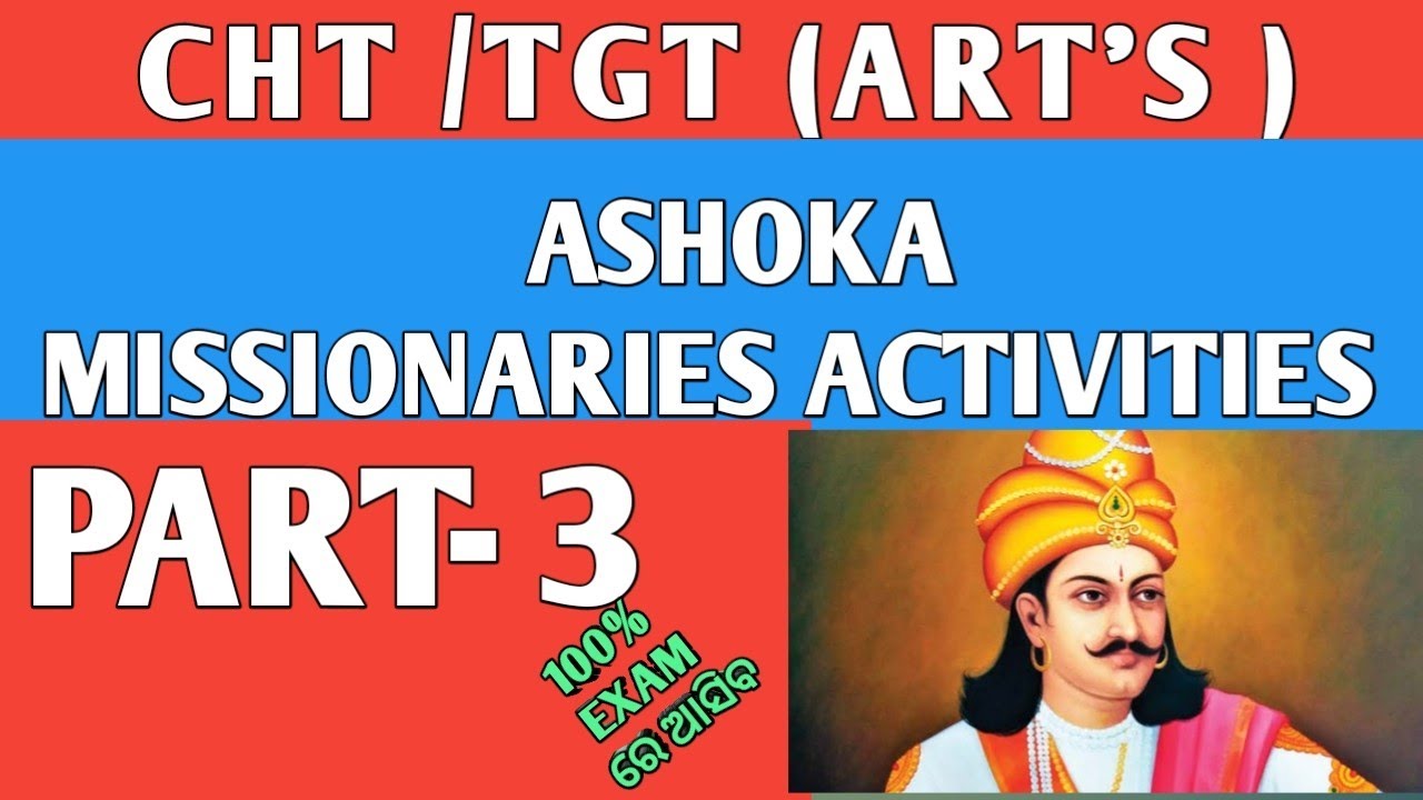 Part -3! Ashoka Missionaries Activities!History!CHT!Tgt Art's! Mauryan ...