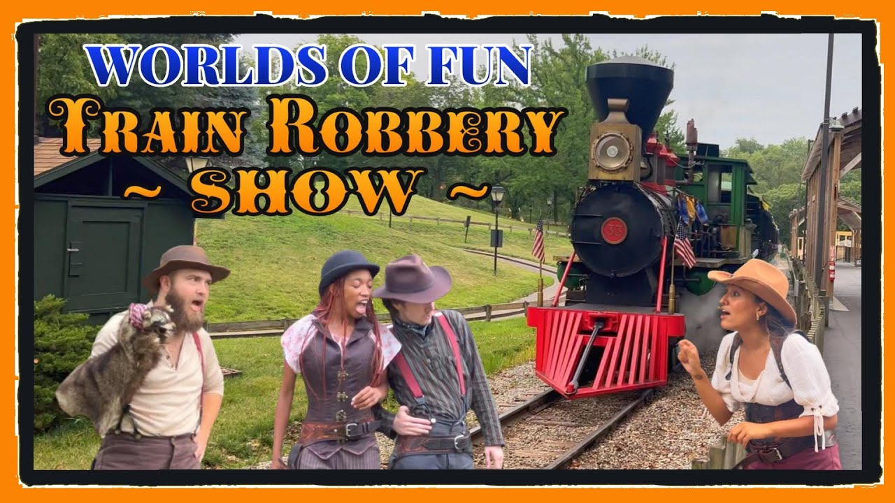 Worlds of Fun Railroad TRAIN ROBBERY SHOW 🚂 - YouTube