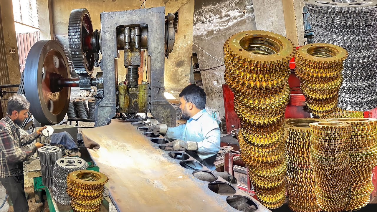 1971 A Beautiful way of making motorcycle chain sprockets from old ...