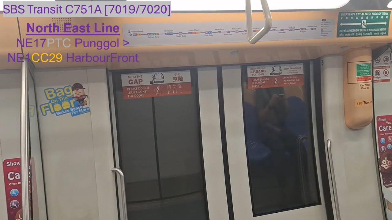 (Full unrefurbished Journey) SBS Transit C751A [7019/7020]: Journey ...