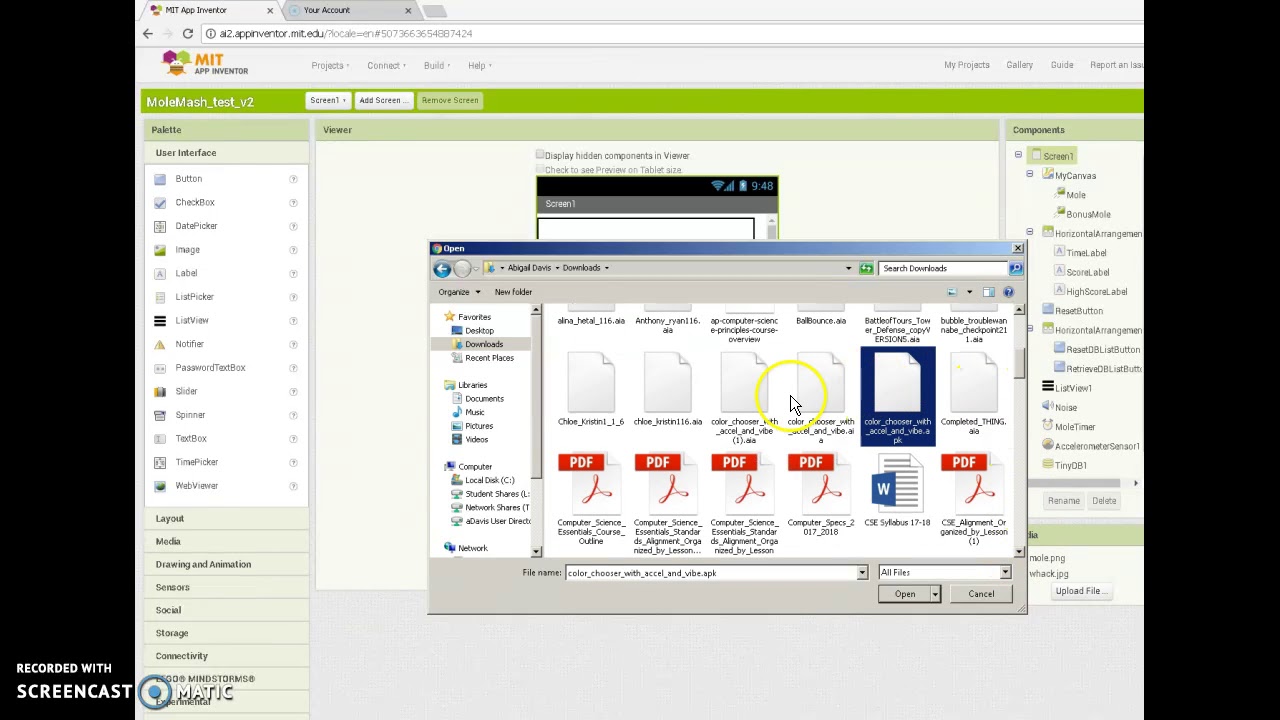 Upload .aia to App Inventor - YouTube