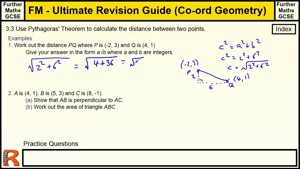 Coordinate Geometry Distance Between 2 Points Ultimate Revision Guide