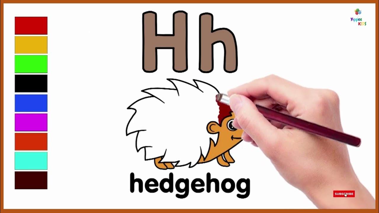 Learn Letter H | Draw and Color English Letter | Alphabet for Kids ...