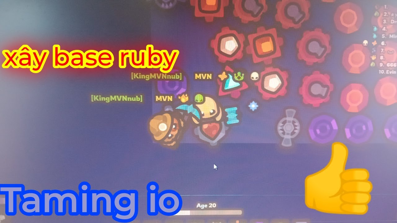 Taming io thử thách xây base ruby đỏ . - YouTube