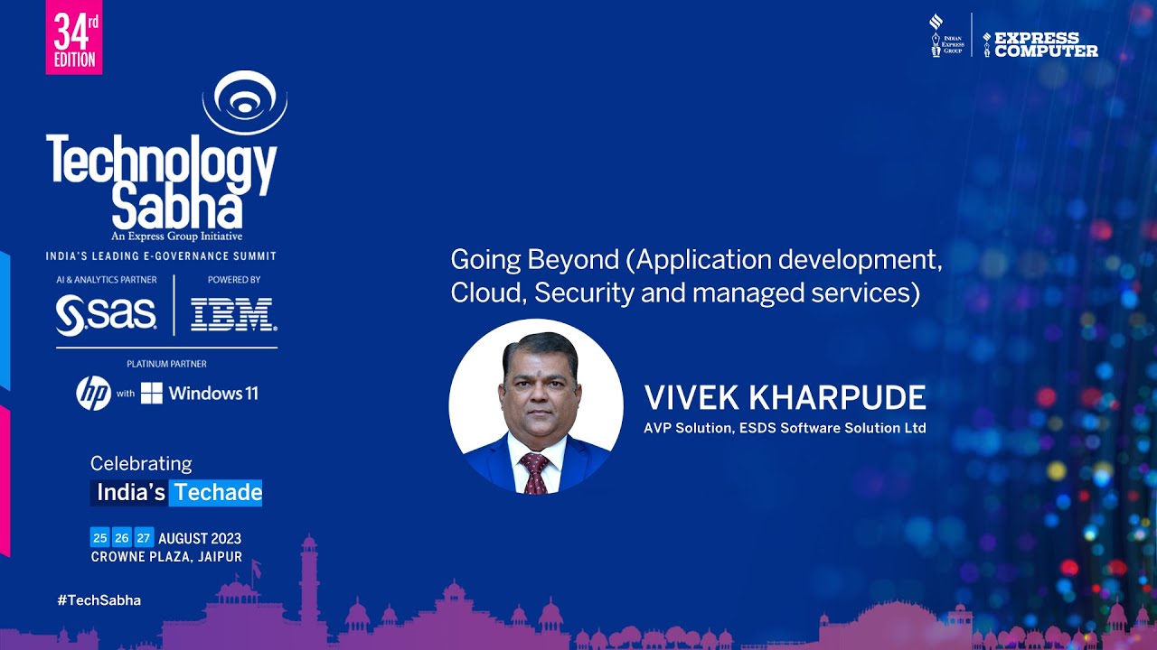 EC | Vivek Kharpude, ESDS Software Solution Ltd | Technology Sabha Jaipur | 26th August 2023 ...