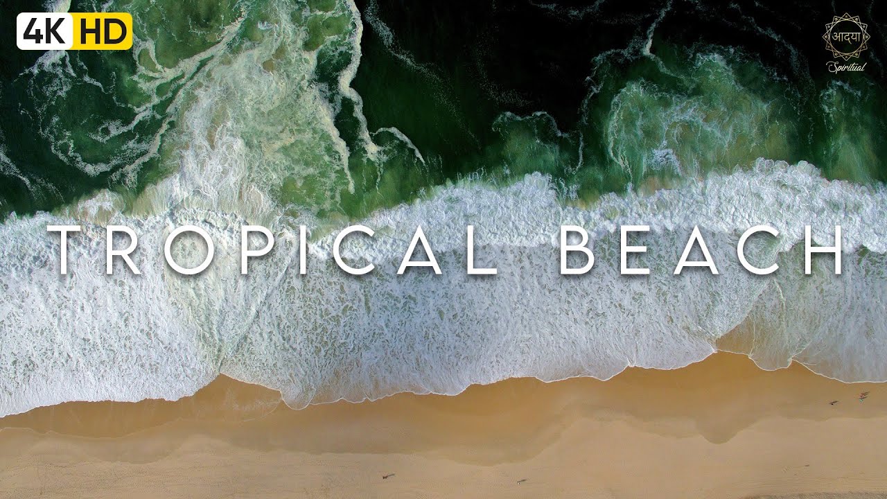 Tropical Beach Sound | Gentle Ocean Wave Sounds | Peaceful Beach Sound ...