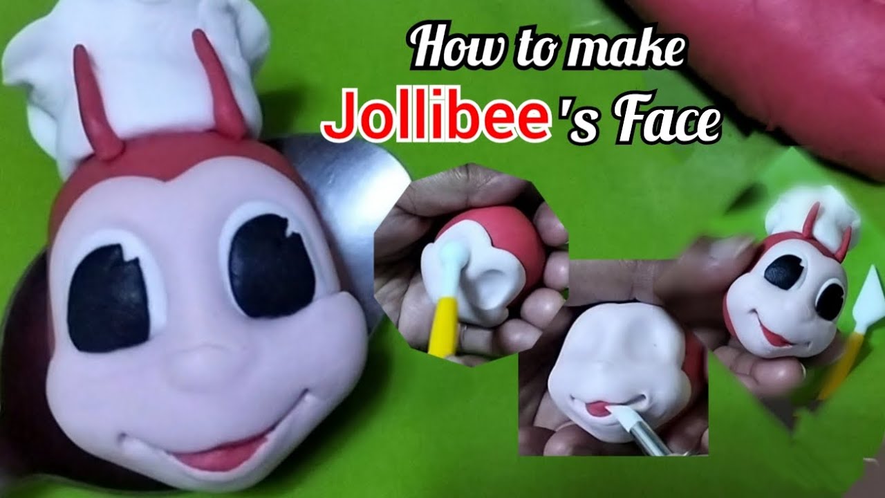 how to make Jollibee's face / CAKE TOPPERS - YouTube