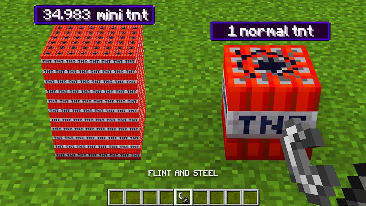 34.983 mini tnt vs 1 tnt - YouTube