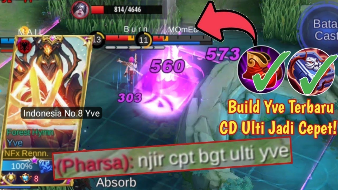 BUILD DAN EMBLEM YVE TERSAKIT 2022 | SUDAH DI NERF TAPI MASIH OP! YVE ...