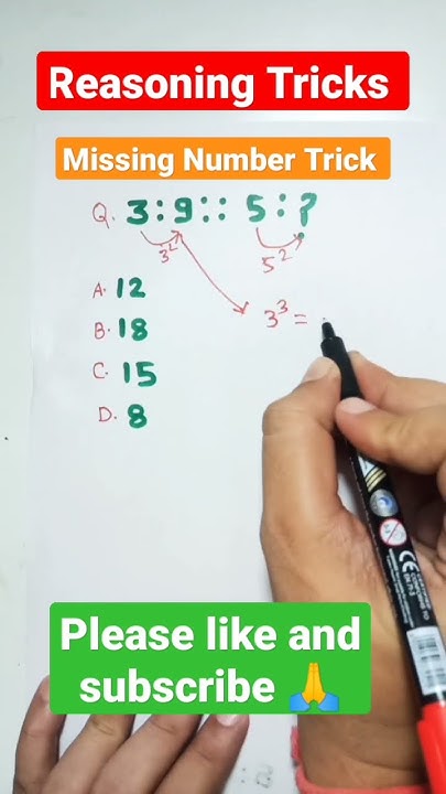 Missing Numbers Reasoning Tricks 👇#shorts #maths #viral #numberanalogy - YouTube