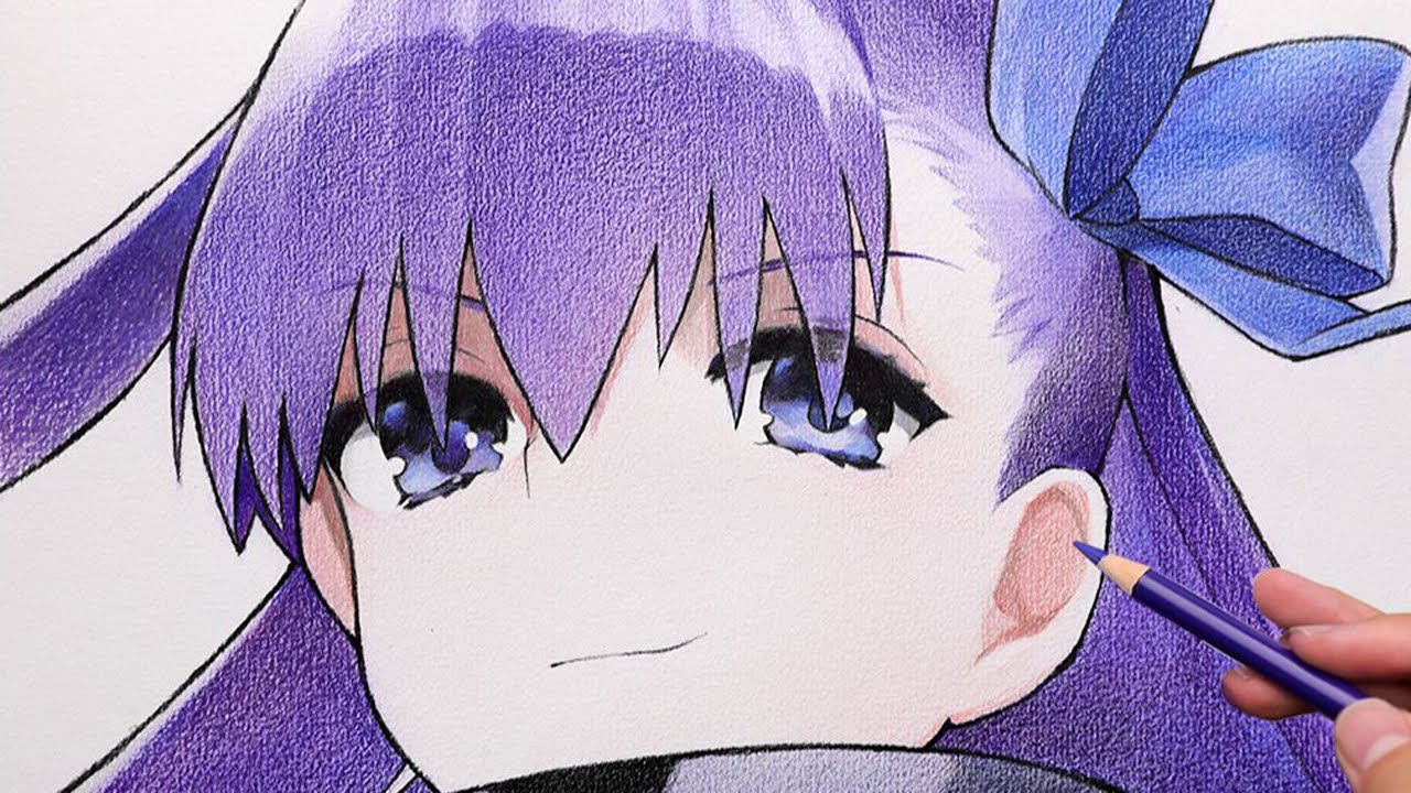 How to draw Lilith "Using only colored Pencils" [Anime Drawing Tutorial ...