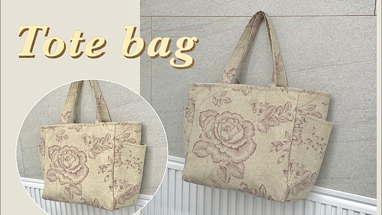 Diy Handmade Linen Tote Bag 핸드메이드 토트백 만들기 가방 만들기 재봉틀 배우기 린넨