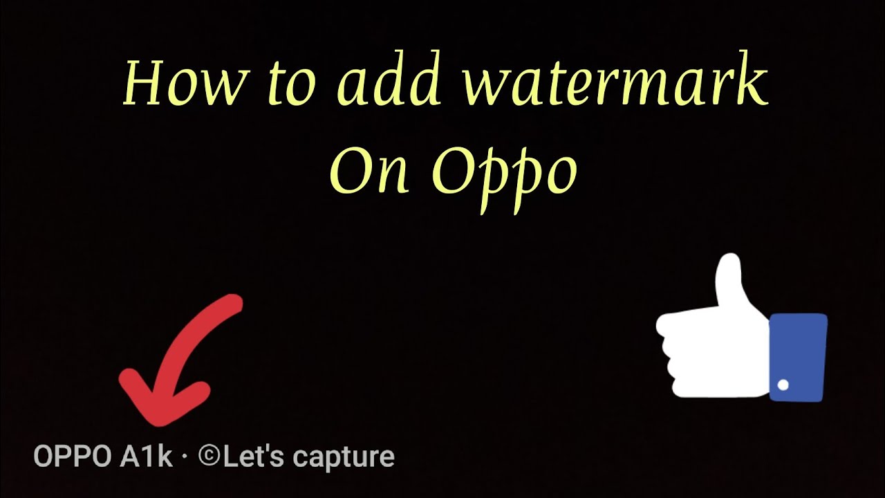 How to add watermark on Oppo||Simply||With captions|| - YouTube