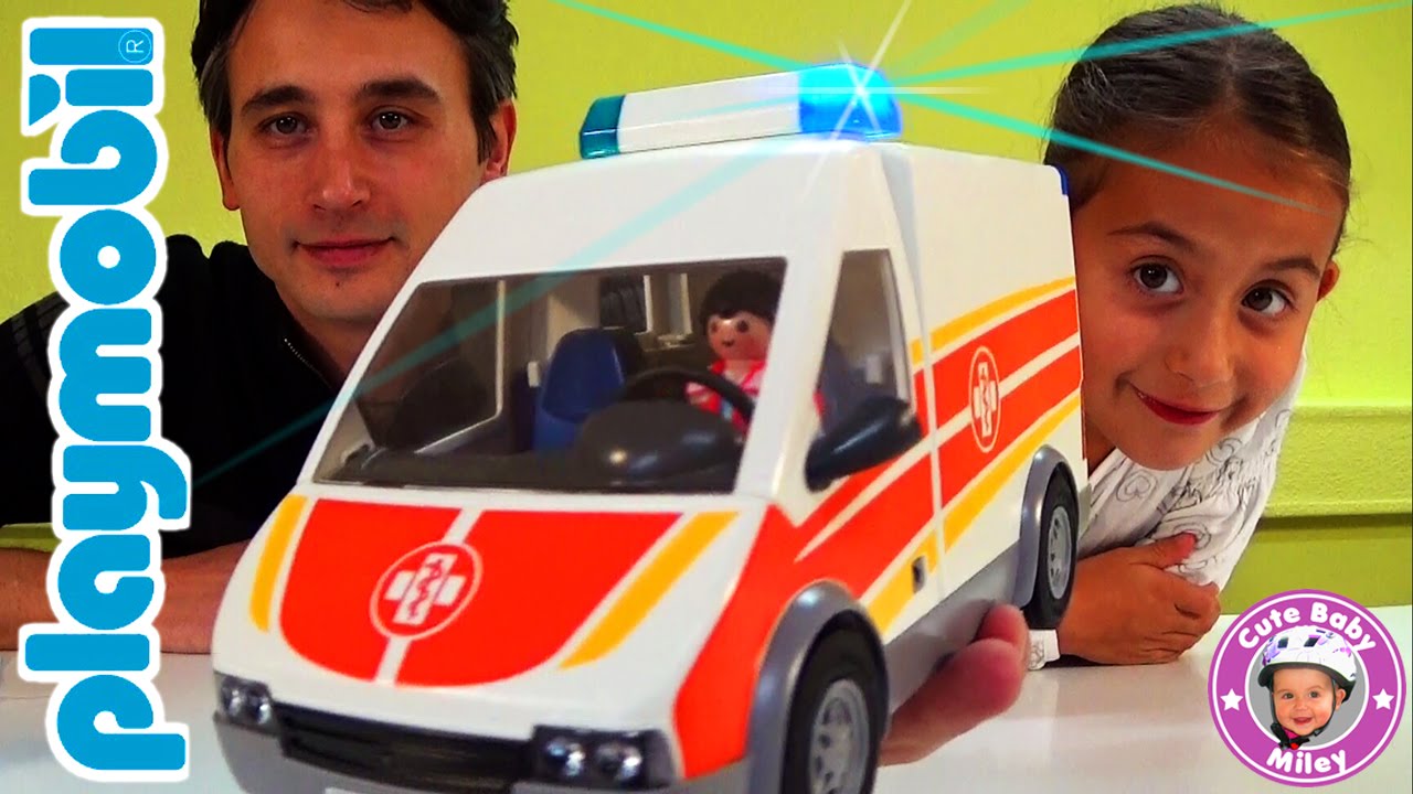 Playmobil Krankenwagen 6685 mit Blaulicht und Sound unboxing - Kanal ...