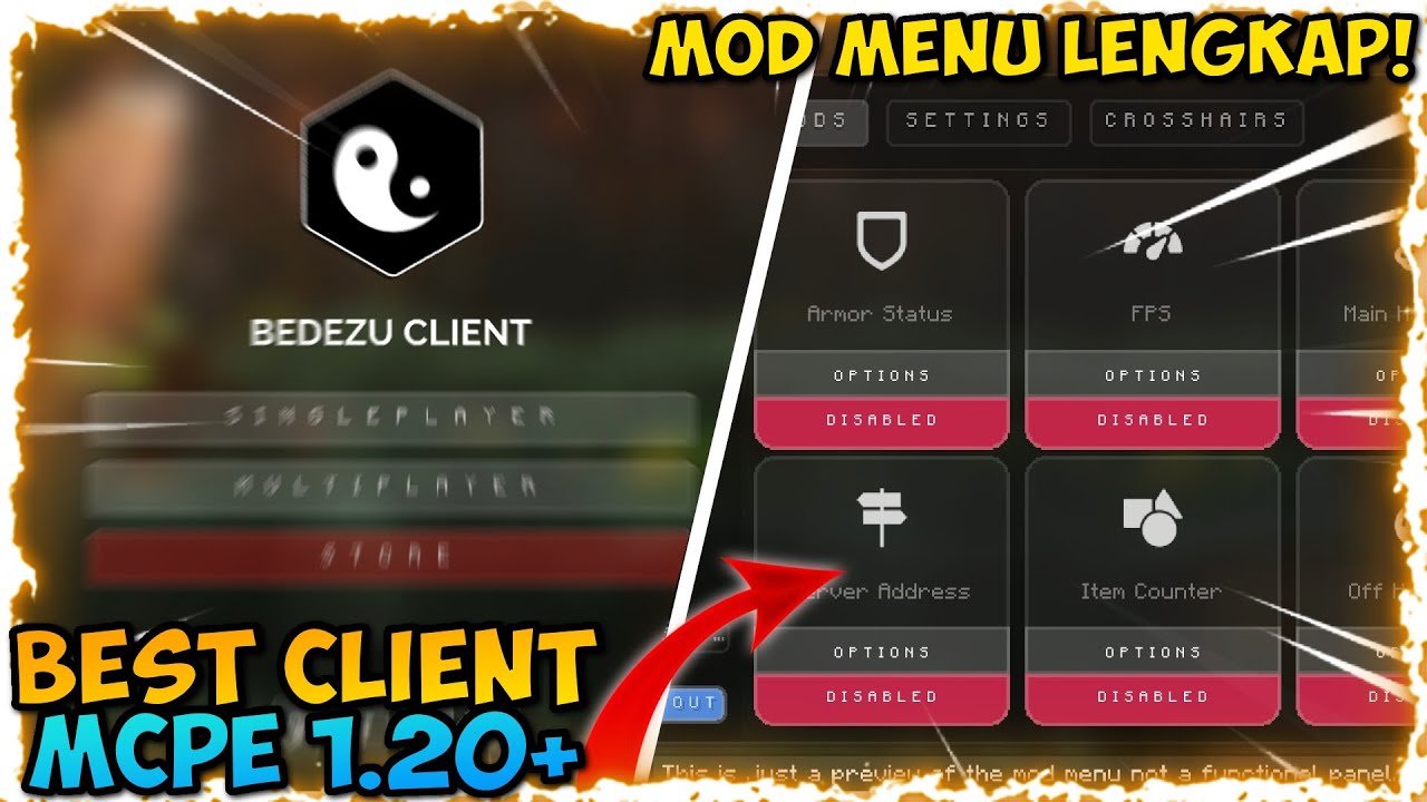 ADA MOD MENU‼️ BEST CLIENT OPTIFINE UNTUK MCPE!! Support 1.20! - YouTube