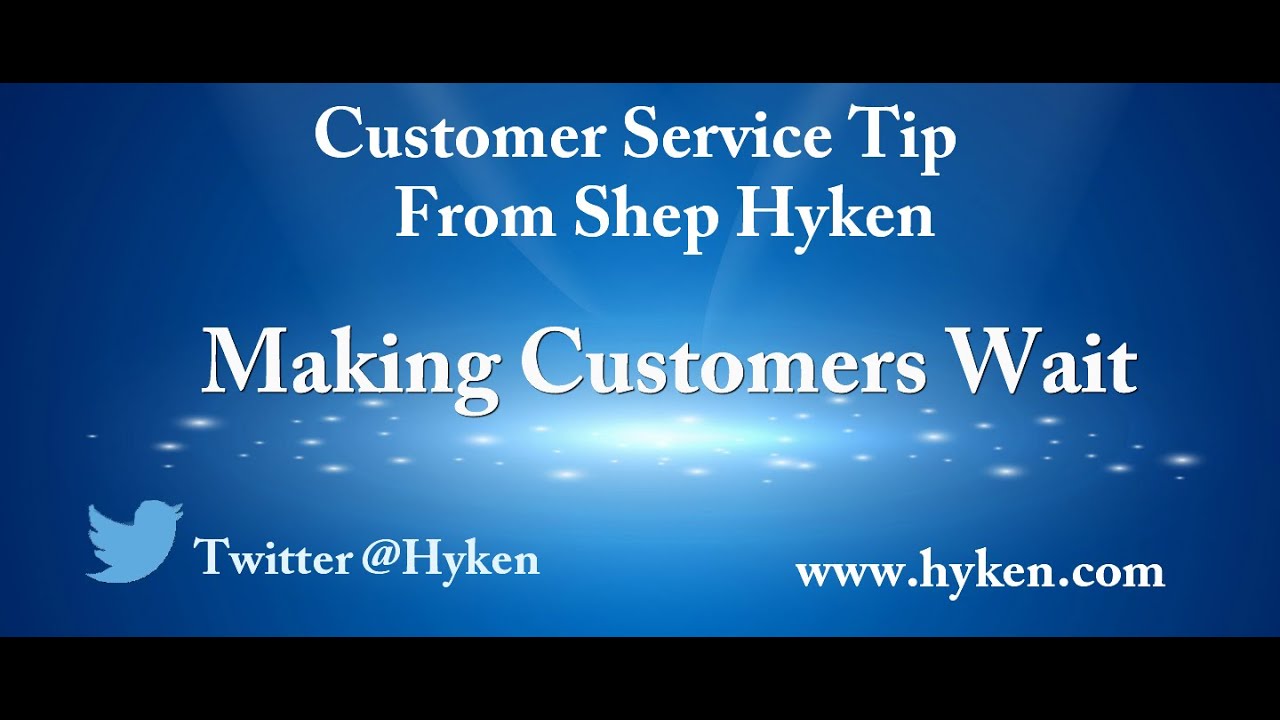 Customer Service Tip: Making Customers Wait - YouTube