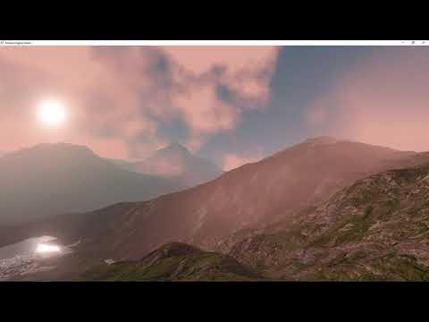 OpenGL procedural terrain + volumetric clouds - YouTube