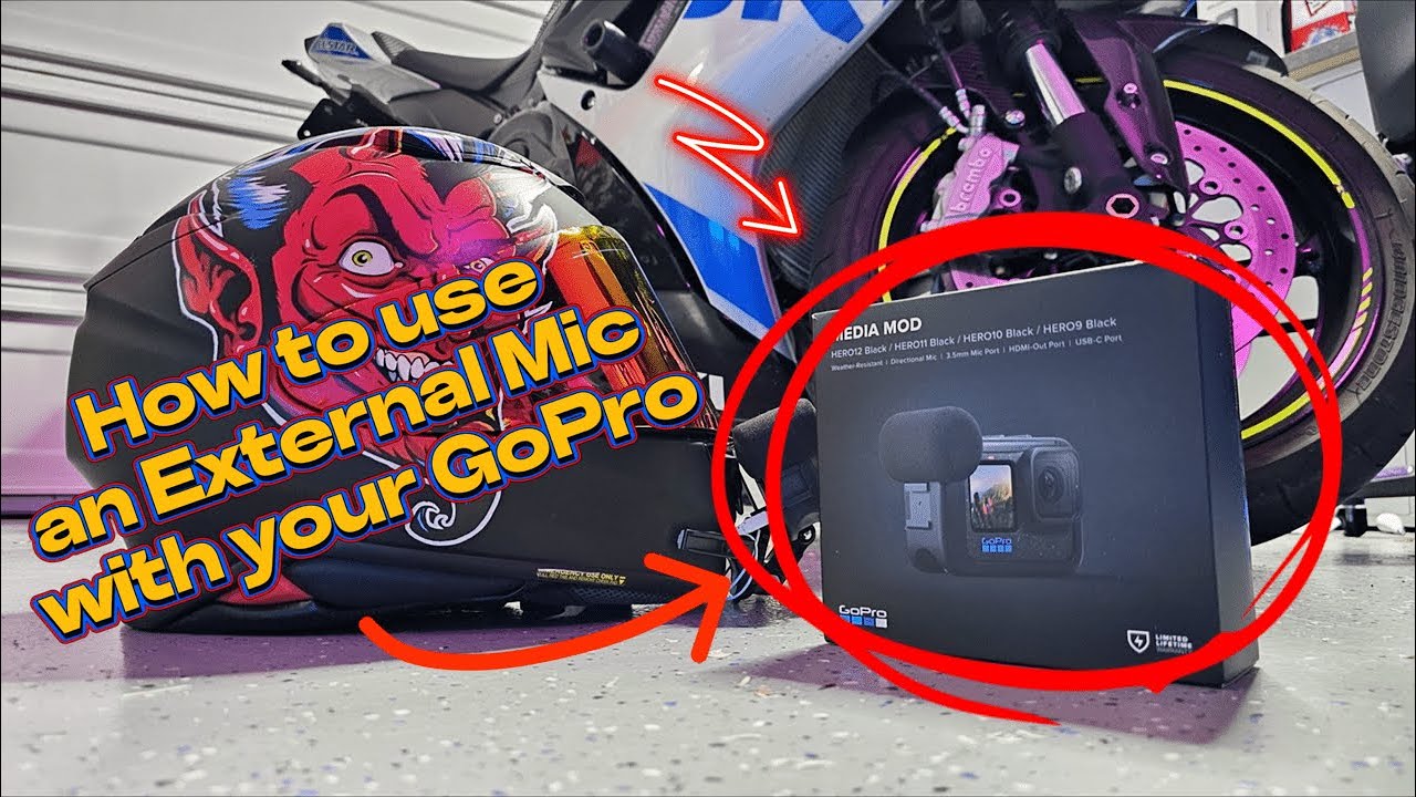 How to install an External Mic for a GoPro onto a Moto Helmet - YouTube