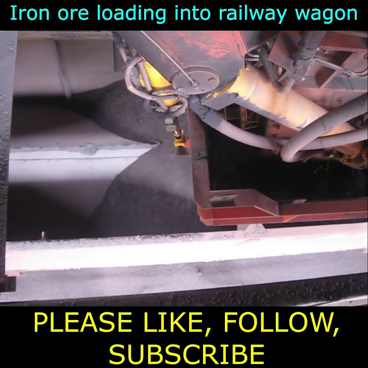 Iron ore loading into railway wagon || Rapid wagon loading #shorts - YouTube