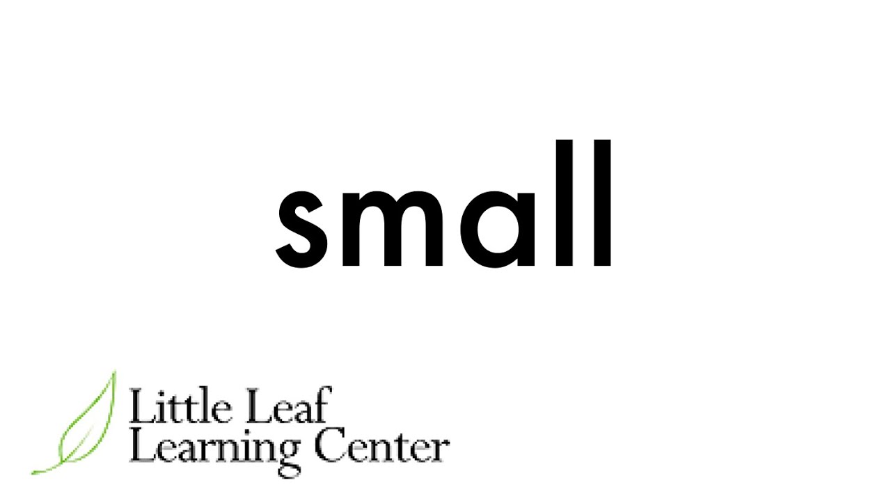 "small" sight words made easy - YouTube