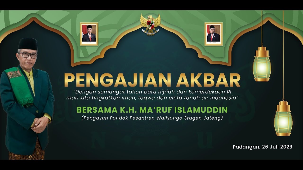 🔴LIVE.. Pengajian Akbar Bersama KH. MA'RUF ISLAMUDDIN Pengasuh PP. Wali ...