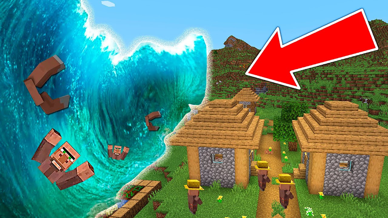 TSUNAMI - ESTE DESASTRE NATURAL DESTRUYE TU MUNDO DE MINECRAFT - YouTube