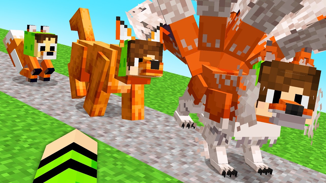 I EVOLVED from BABY FOX to ALPHA FOX in Minecraft! - YouTube