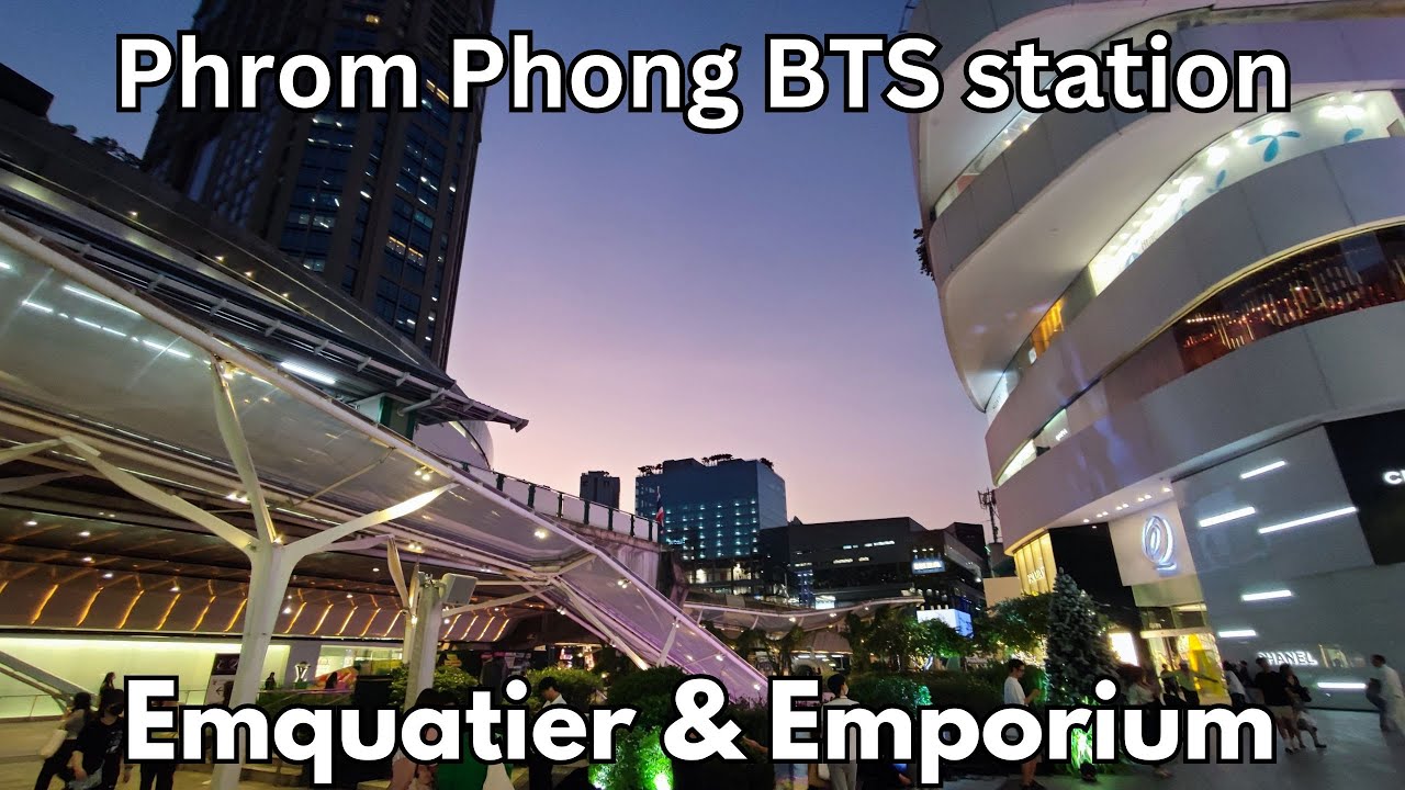 Walk around the sky walk at Phrom Phong BTS Station on 20 November 2023 [Travel ASMR] - YouTube