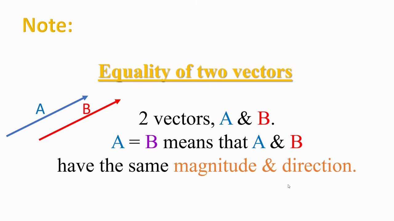 Vector 2 ( vector addition and substation) - YouTube