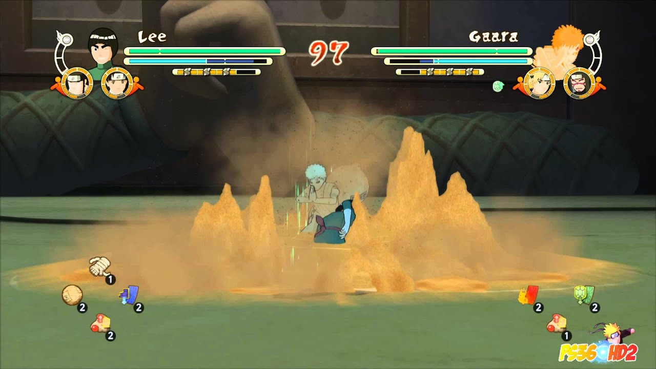 Naruto Storm 3: Full Burst - Mods - Sand Shield Gaara vs Drunk Lee ...
