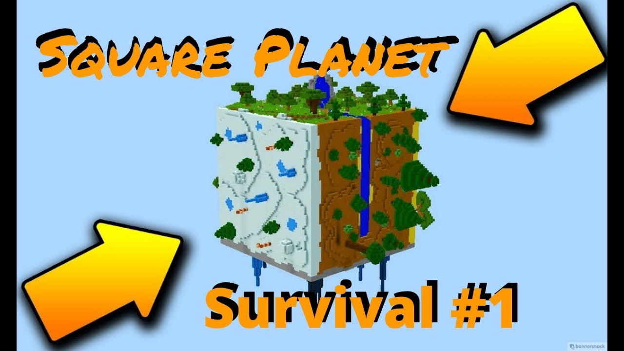 Minecraft Square Planet | Survival #1 - YouTube