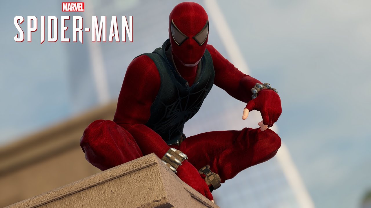 Spider Man Pc Raimi Scarlet Spider Suit Mod Free Roam Gameplay Youtube