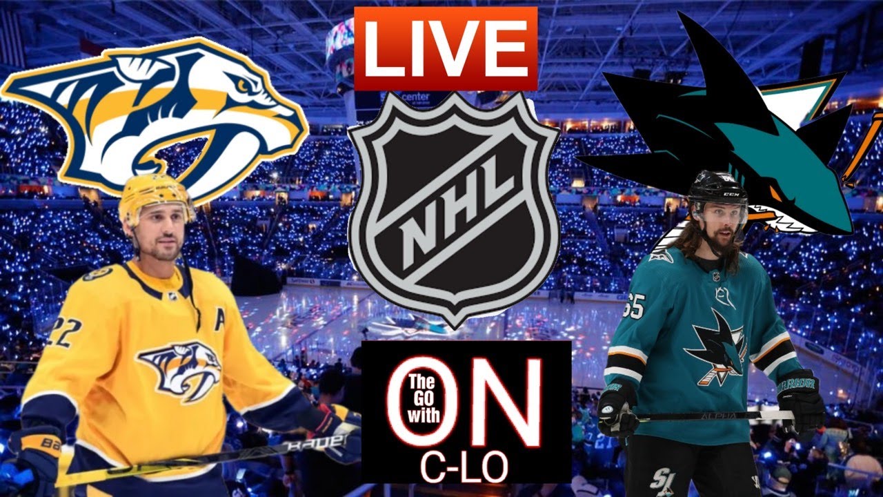 🔴NASHVILLE PREDATORS VS SAN JOSE SHARKS | LIVE NHL HOCKEY | LIVE AUDIO ...