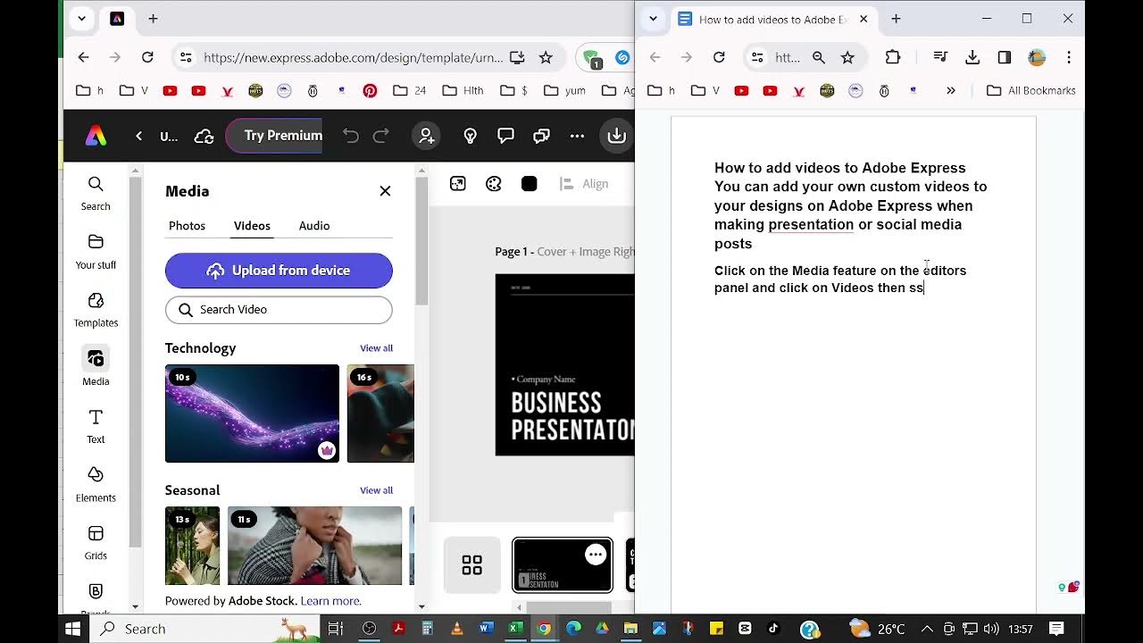 How to add videos to Adobe Express - YouTube