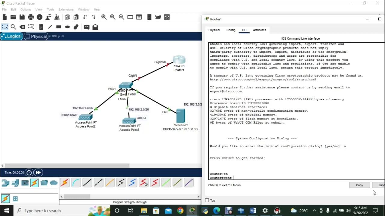 Packet Tracer:Installing a Wireless Access Point (WAP) - YouTube