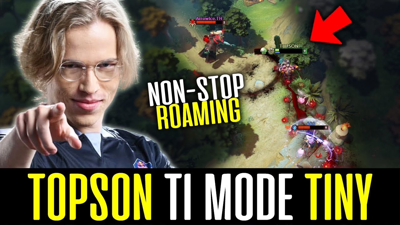 Topson TINY is in TI Mode - Non-Stop ROAMING 15 Mins Surrender! DOTA 2 ...