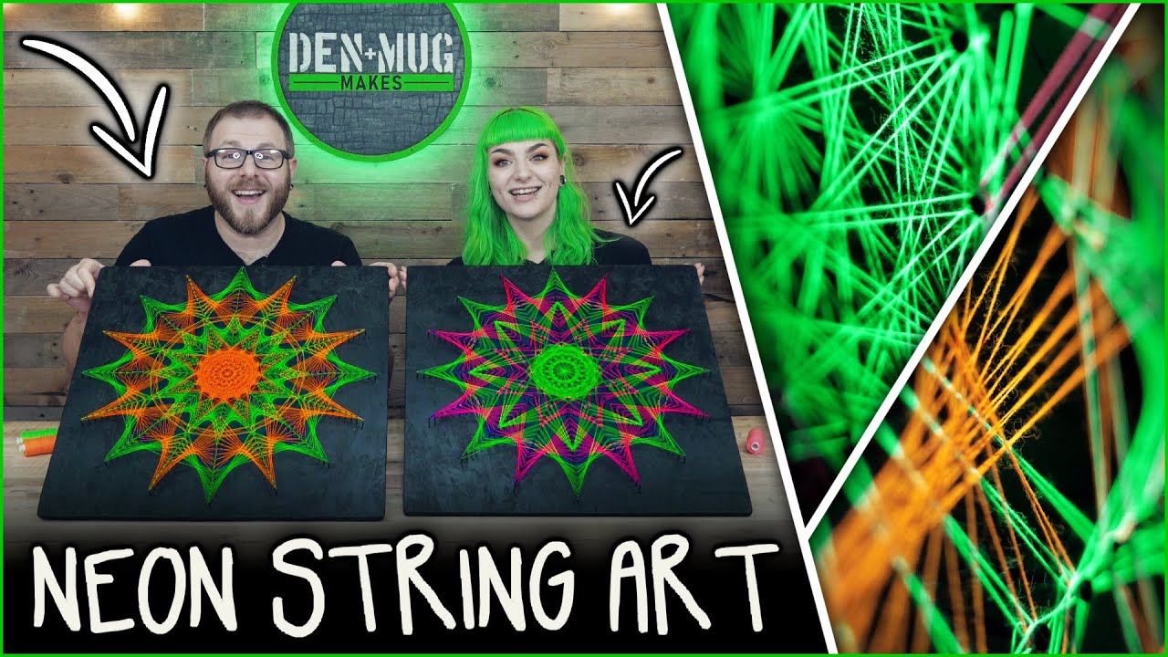 Geometric UV Neon String Art | STRING FOR DAYSSS 😁 - YouTube
